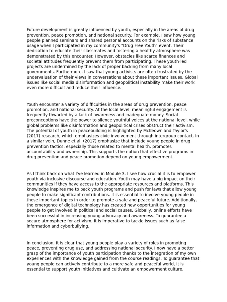 Future Development is Greatly Influenced by Youth | PDF | Social Psychology