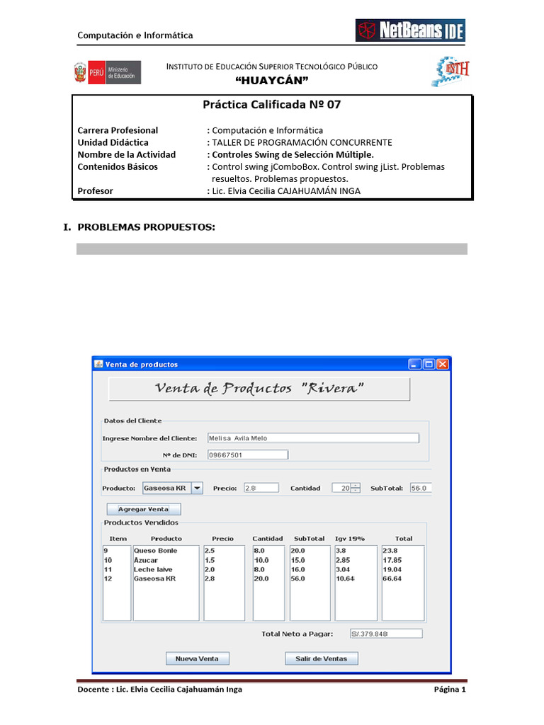 Práctica Calificada Taller de Programación Concurrente 07 | PDF | Informática