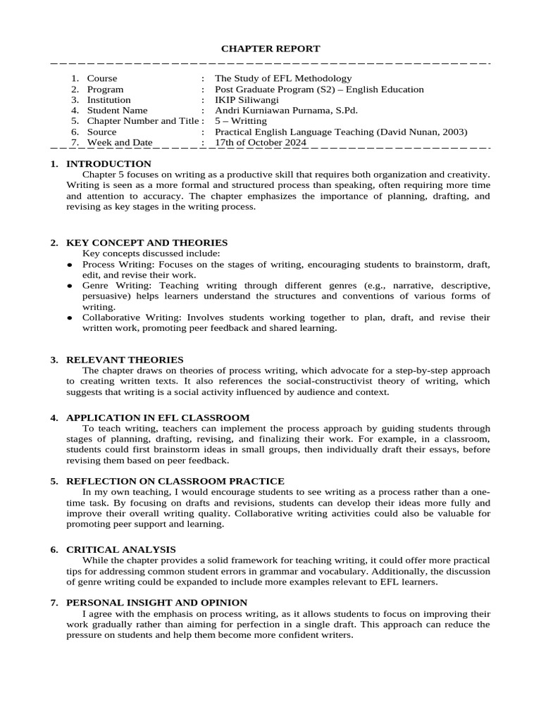Chapter Report - Chapter 5 - Andri Kurniawan Purnama, S.Pd | PDF ...