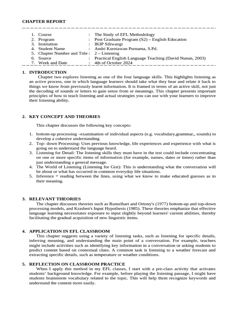 Chapter Report - Chapter 1 - Andri Kurniawan Purnama, S.Pd (2) | PDF ...