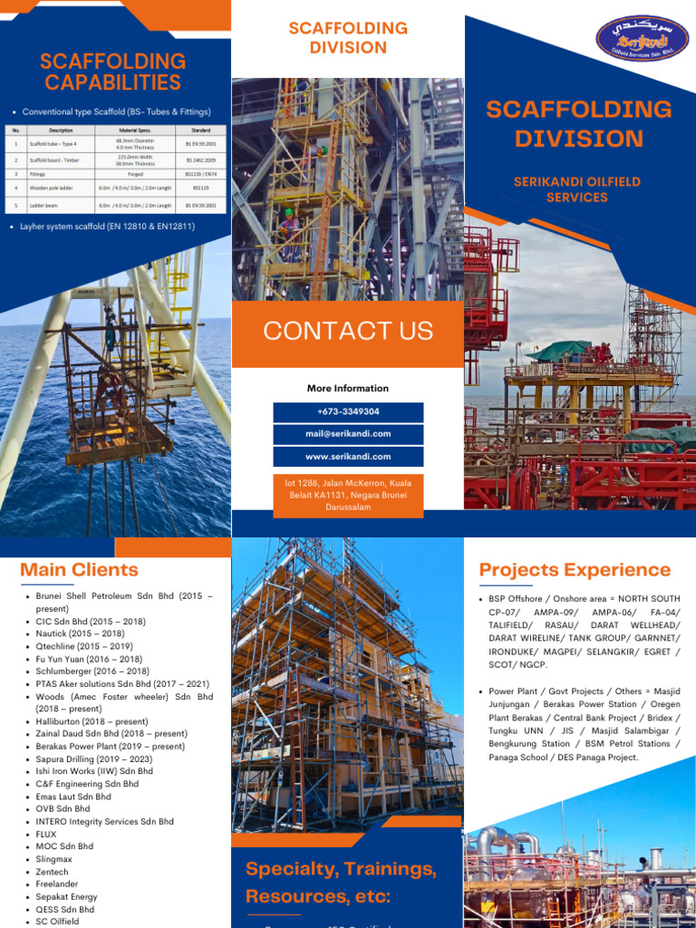 Scaffolding Marketing Brochure | PDF | Technology & Engineering