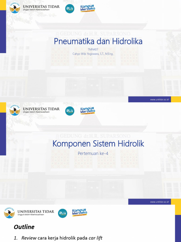 W4 Pneumatika Dan Hidrolika - Komponen Sistem Hidrolik | PDF