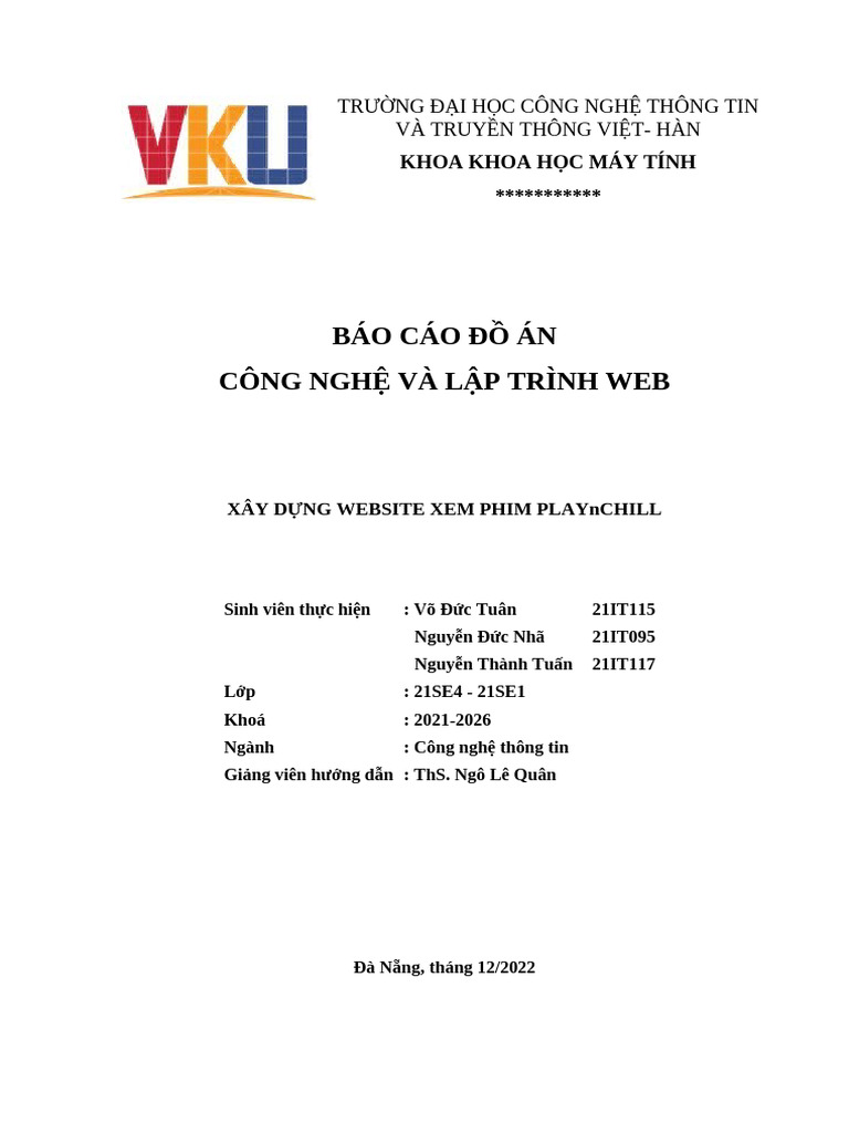 Bao Cao Do An Web | PDF