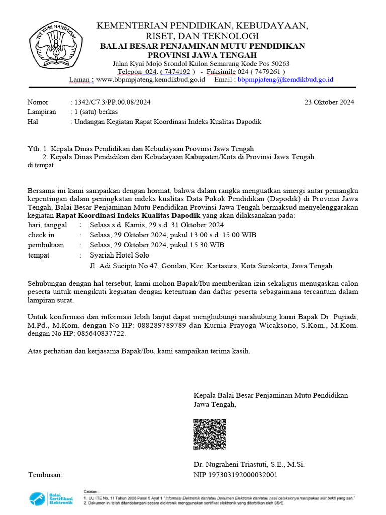 Surat Rakor Ikd Solo | PDF