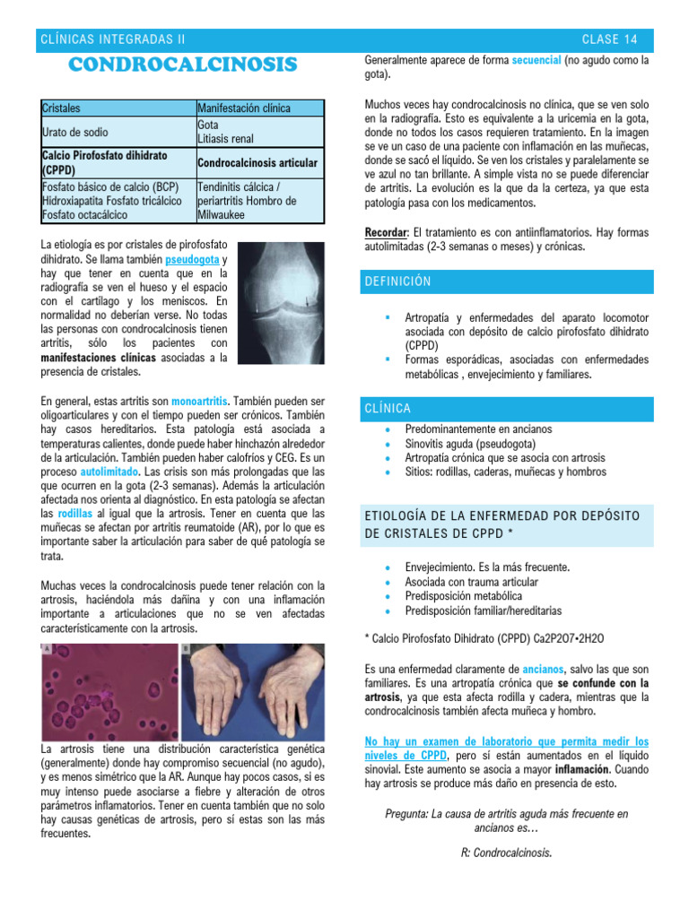 Condrocalcinosis | PDF | Osteoartritis | Rodilla