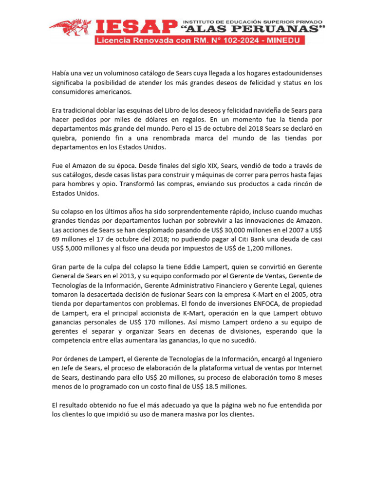 Caso Sears 2024 2 Mba240922114546 | PDF | Business | Kmart