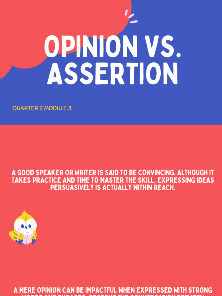 q2m3 Opinion Vs Assertion | PDF