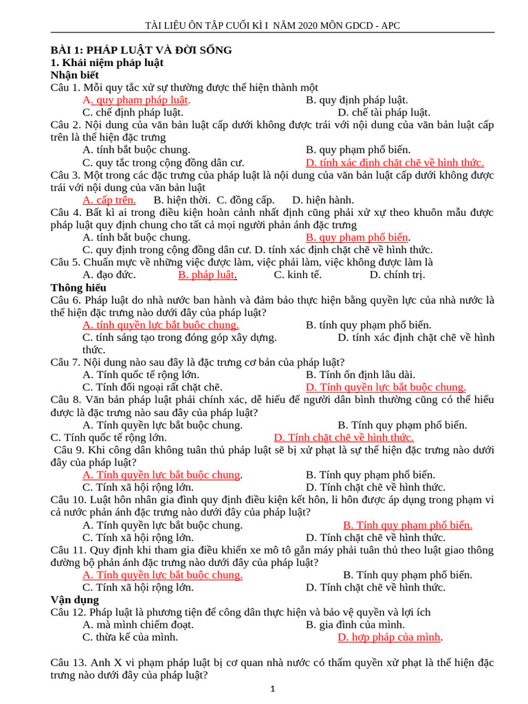 GDCD 12 MỚI NHẤT | PDF