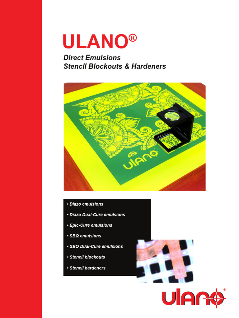 Ulano Emulsion Brochure | PDF | Materials