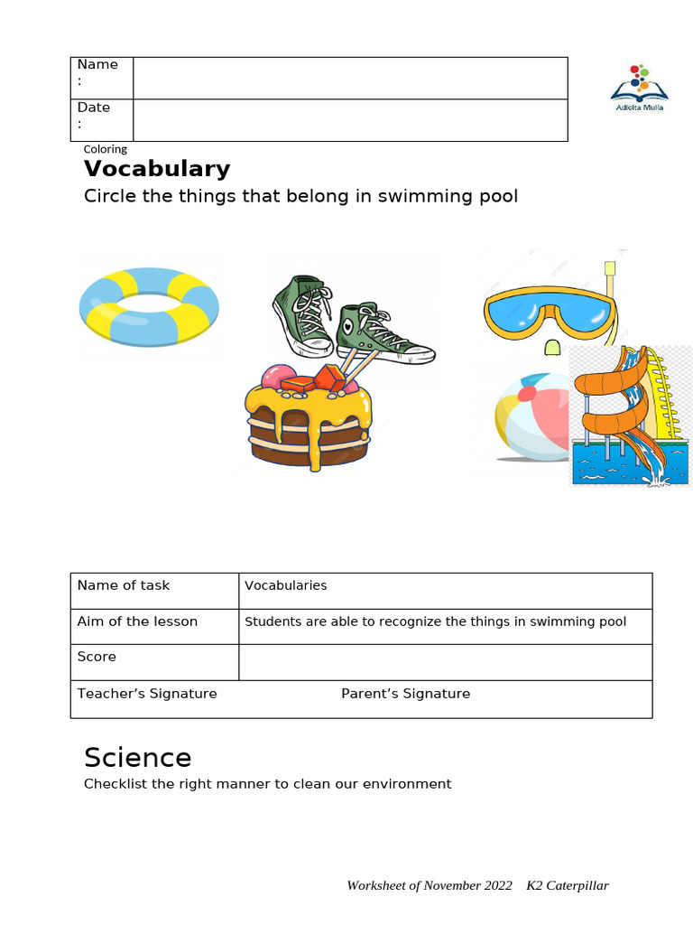 New Worksheet (My School) | PDF