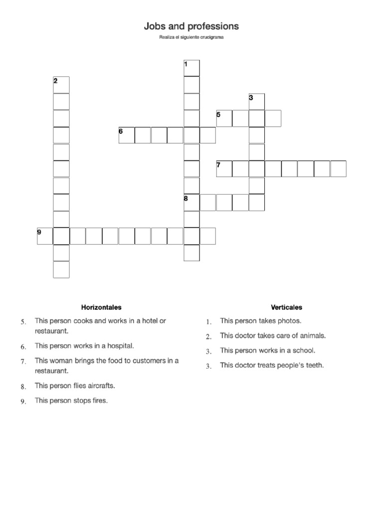 Puzzle Professions and Jobs | PDF