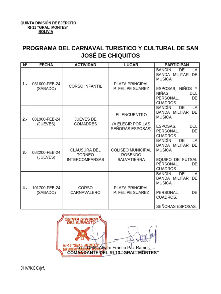 Programa Carnaval | PDF | Carnaval