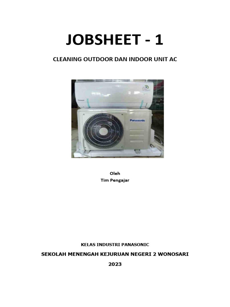 Jobsheet 1 - Panasonic - Cleaning | PDF