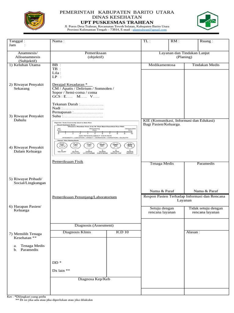 RM 08. Word. Form Kajian Klinis | PDF