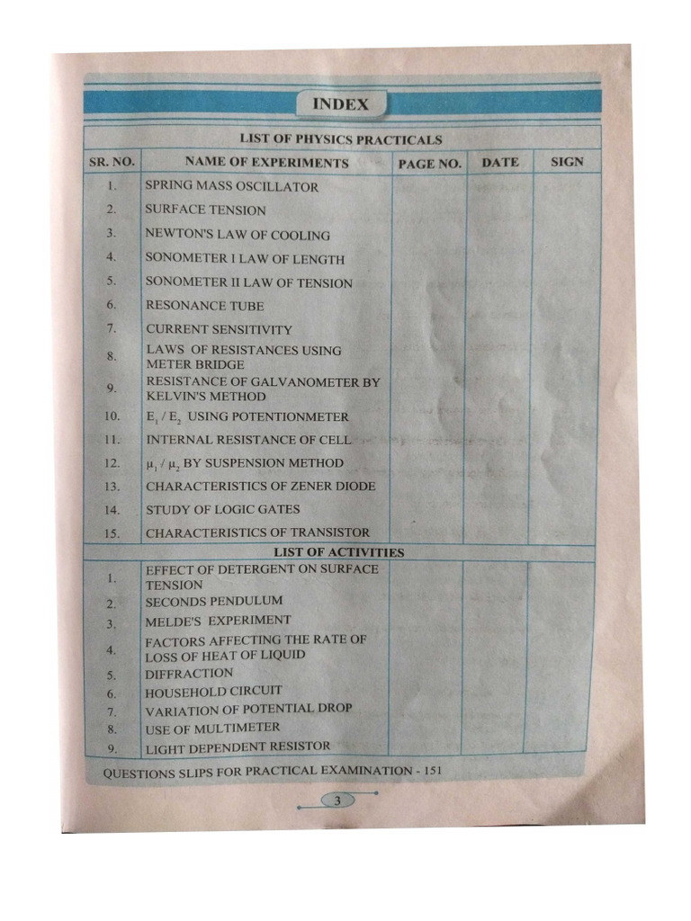 Physics Practical New Syllabus 2021 by More Sir | PDF