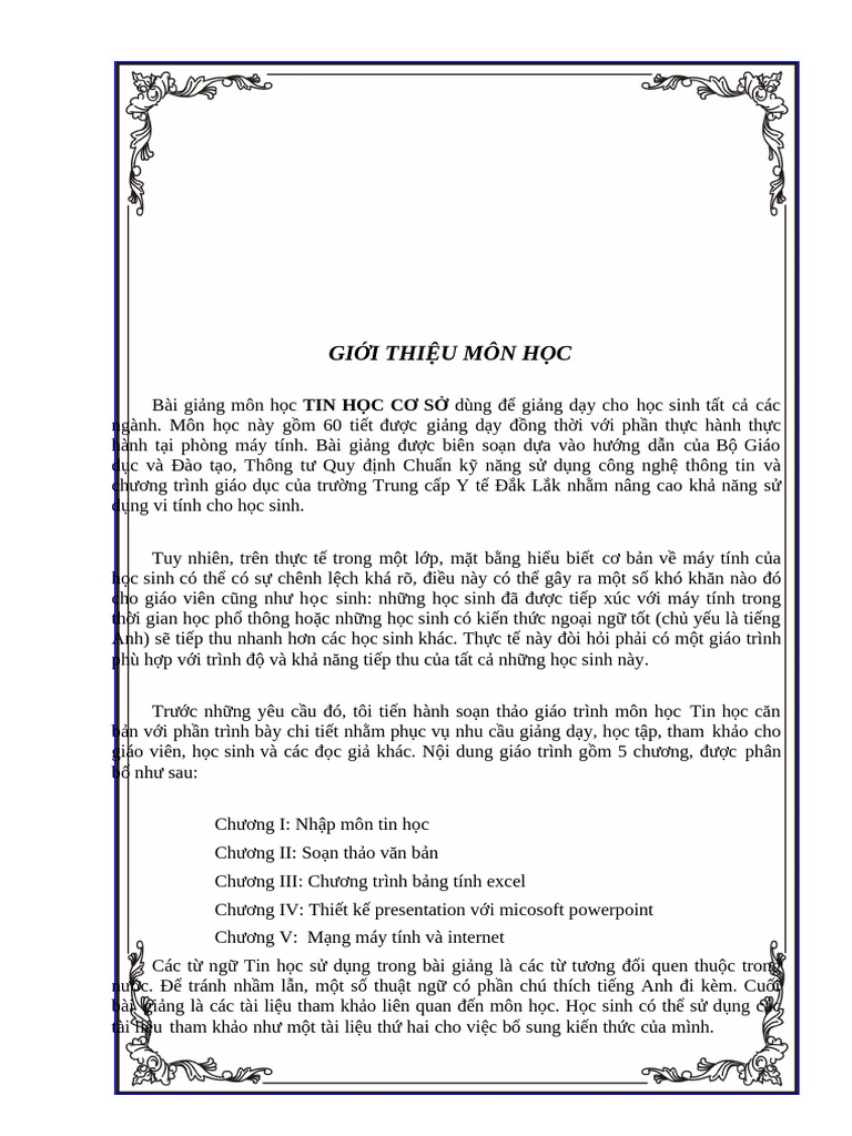 Giao Trinh Tin Co Ban | PDF