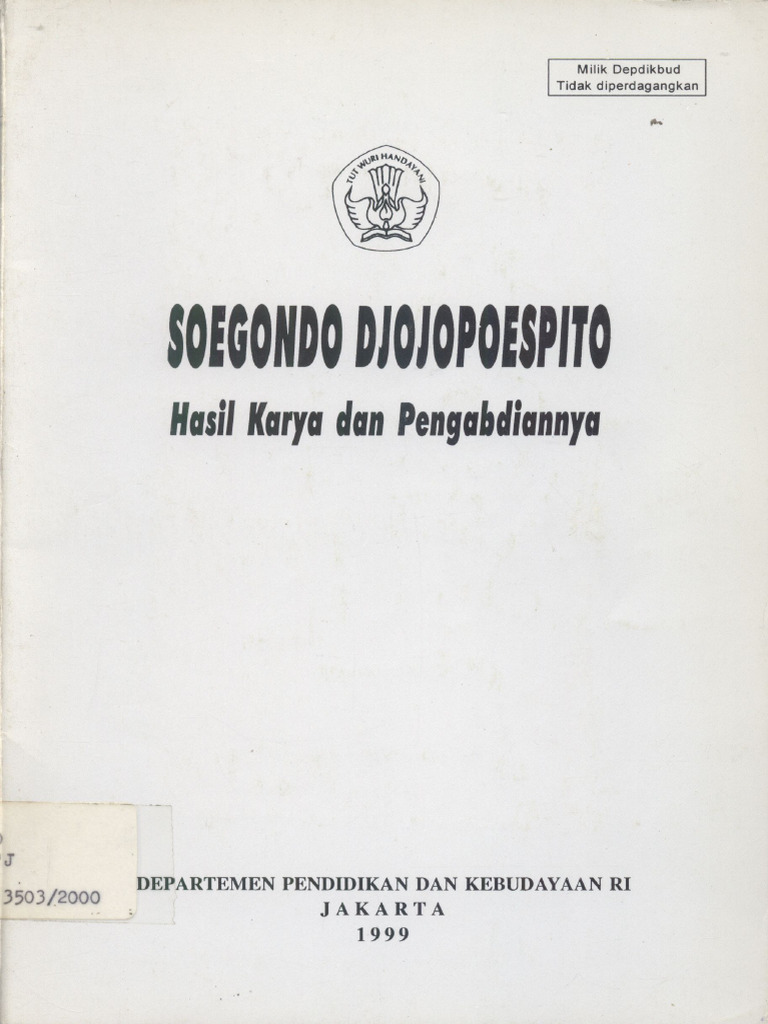 Soegondo Djojopoespto Hasil Karya Dan Pengabdiannya | PDF