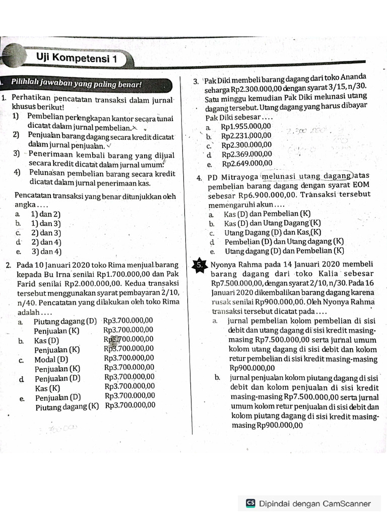 Latihan Soal Jurnal Perusahaan Dagang | PDF