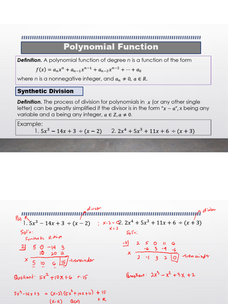 Lesson 1.2 Functions and Their Graphs (Polynomial Functions) | PDF | Factorization | Polynomial