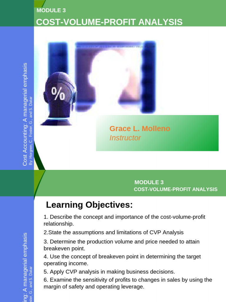 008 Lesson 3.2 Cost Volume Profit Analysis | PDF | Cost Accounting ...