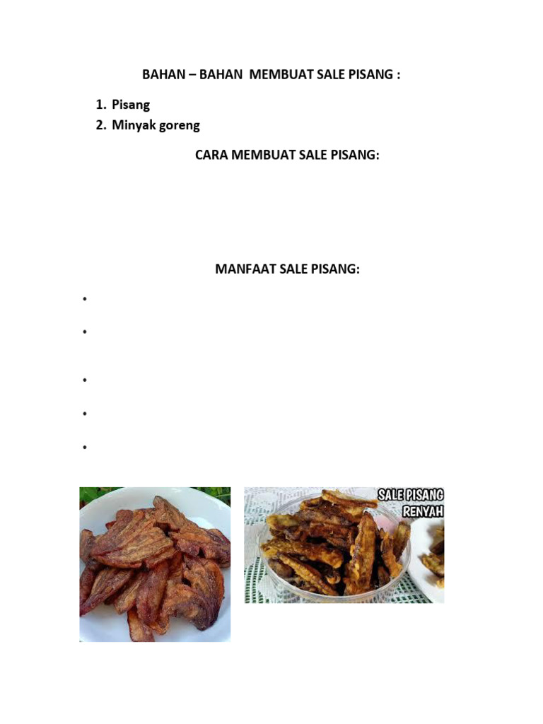 Cara Membuat Sale Pisang | PDF