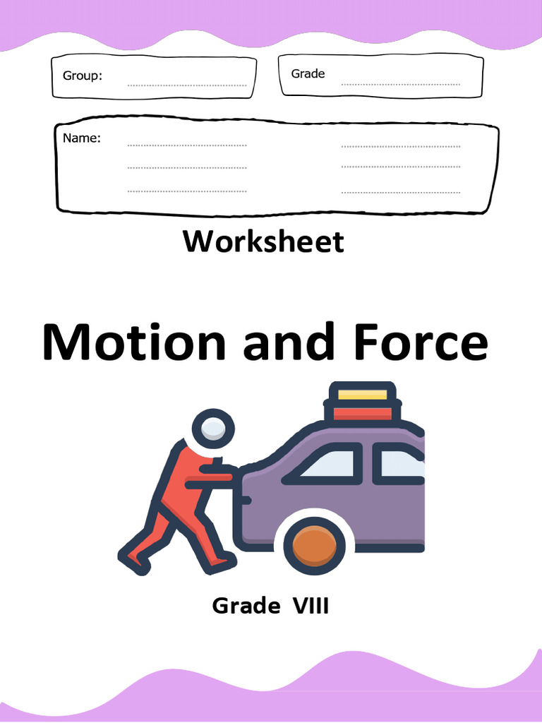 Worksheet: Motion and Force | PDF | Force | Mass