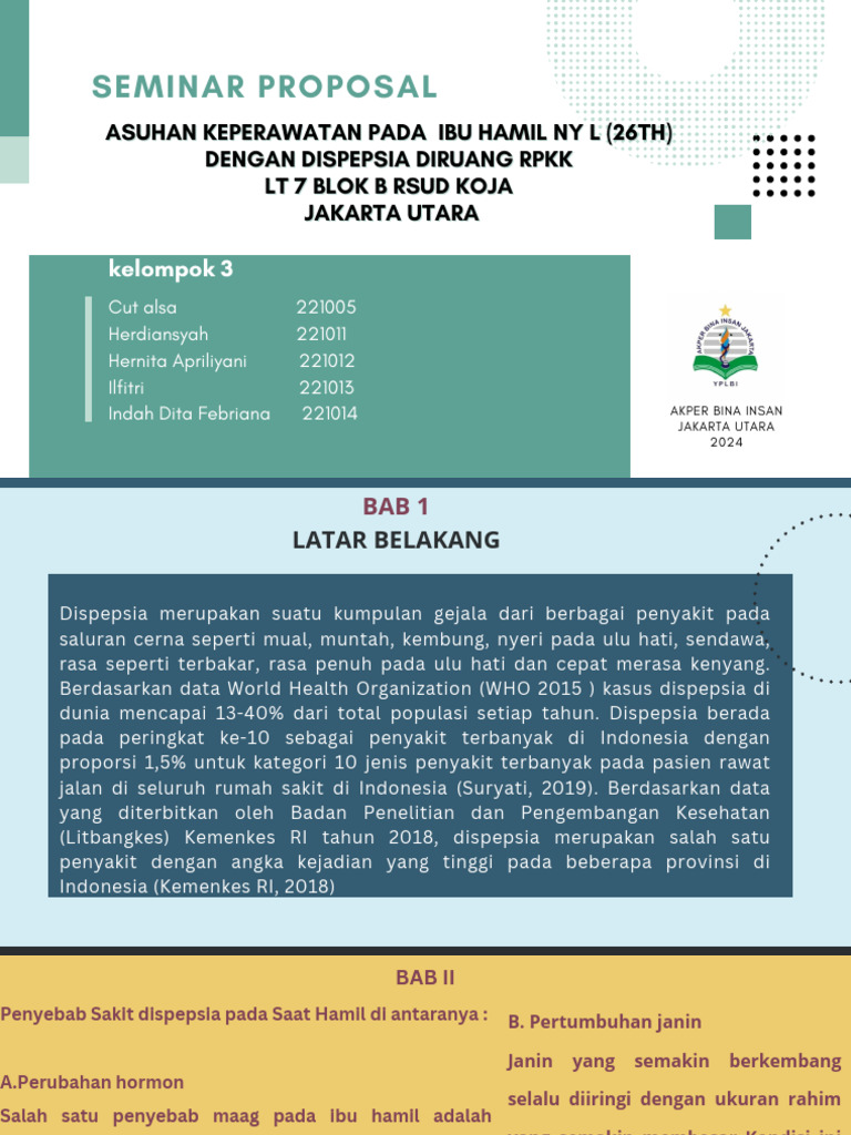 Asuhan Keperawatan Pada Ibu Hamil Ny L (26th) Dengan Dispepsia Diruang RPKK LT 7 Blok B Rsud ...