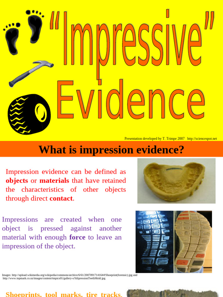 Impressions As Evidence | PDF | Crime Scene | Fingerprint