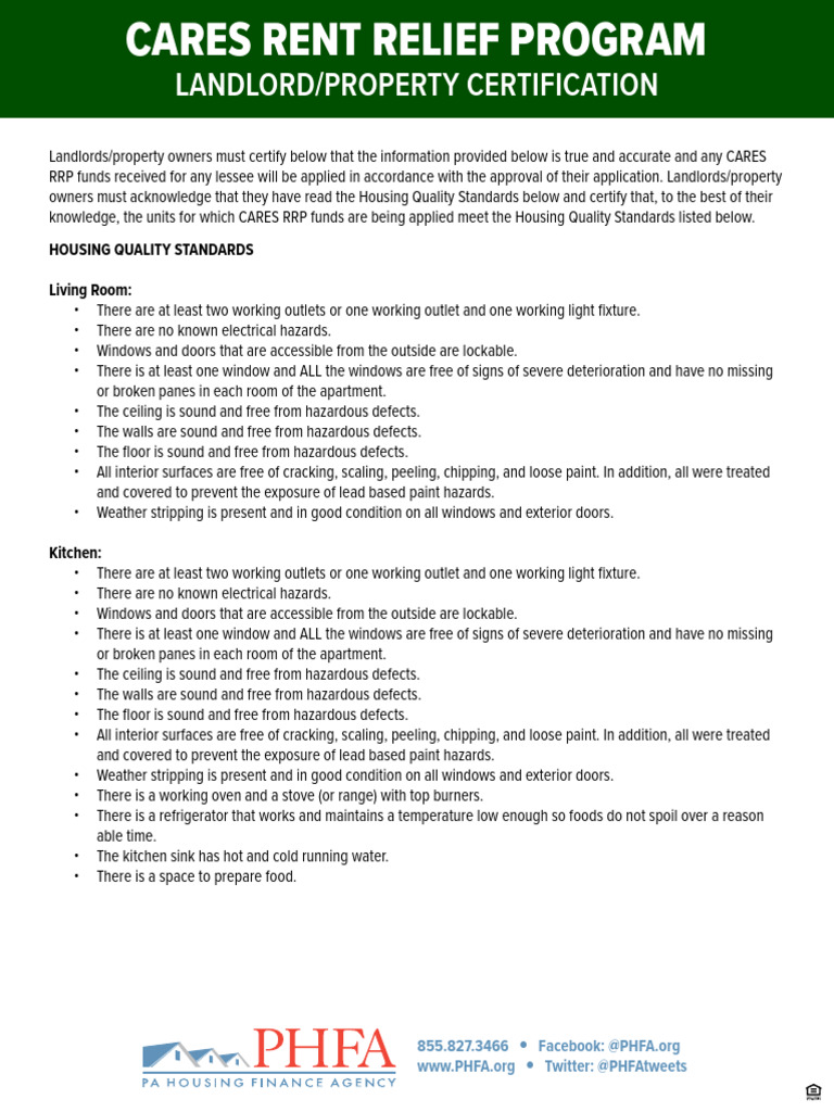 RRP Landlord Property Certification | PDF | Lease | Landlord