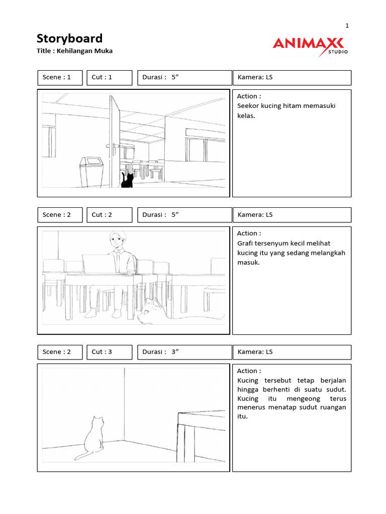 Storyboard Kehilangan Muka - Skolastika Rahel | PDF