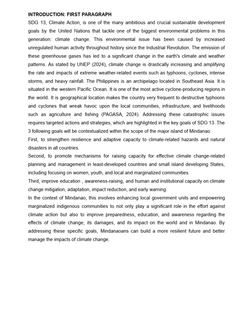 STS Group 6, SDG Introduction | PDF | Climate Change | Climate Change ...