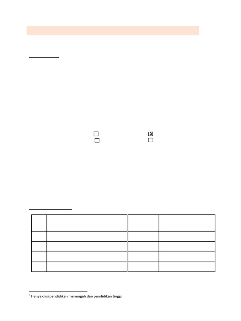 Formulir Daftar Riwayat Hidup-Form 7 F07 | PDF