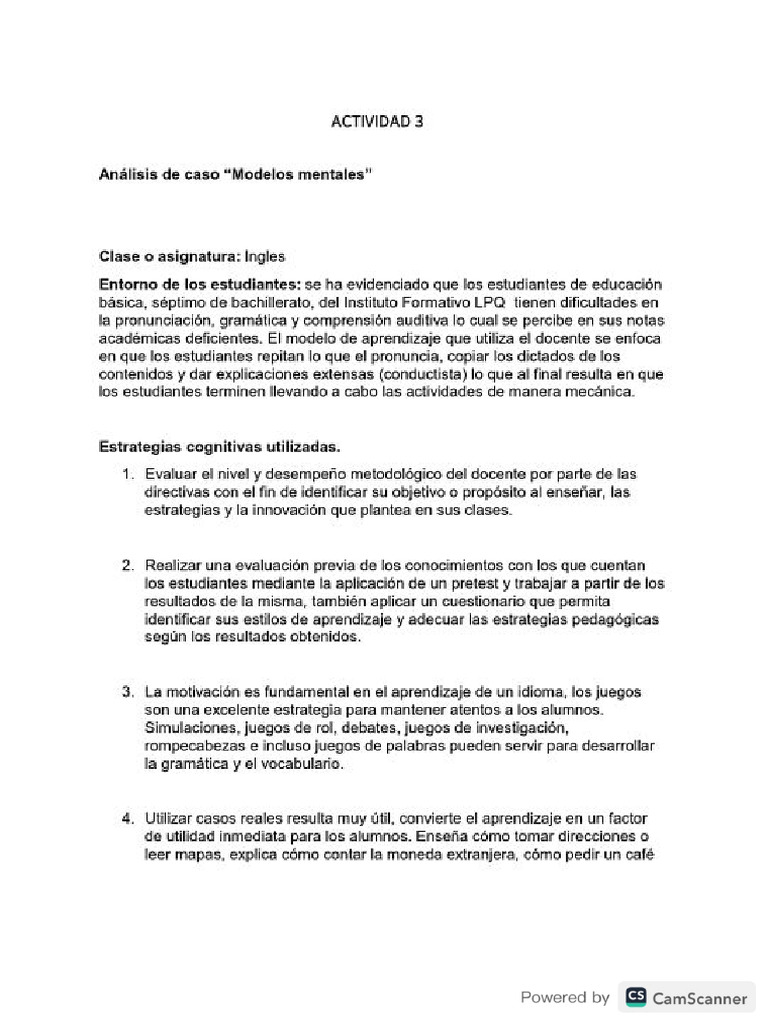 Actividad 3 Análisis Caso-1 | PDF