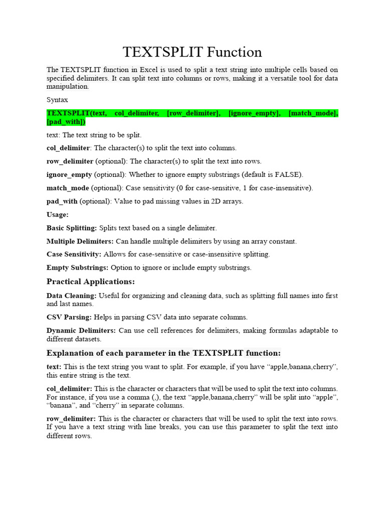 TEXTSPLIT Assignment Sriram | PDF | Regular Expression | Comma Separated Values