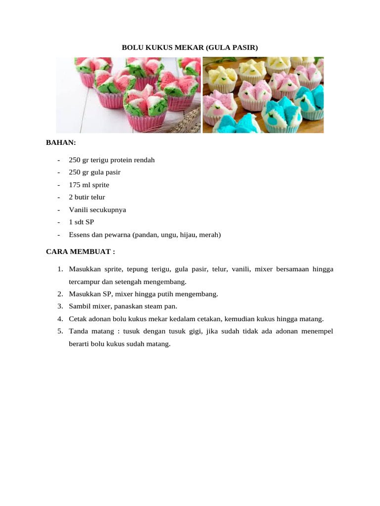 Resep Cake Sima 2024 | PDF | Memasak, Makanan, & Anggur