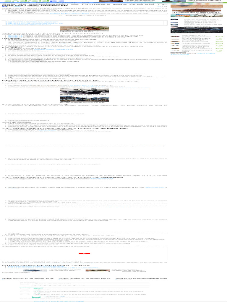 Guía de Actualización de Firmware para Android TV-Box Con SoC Rockchip | PDF | Android (sistema ...