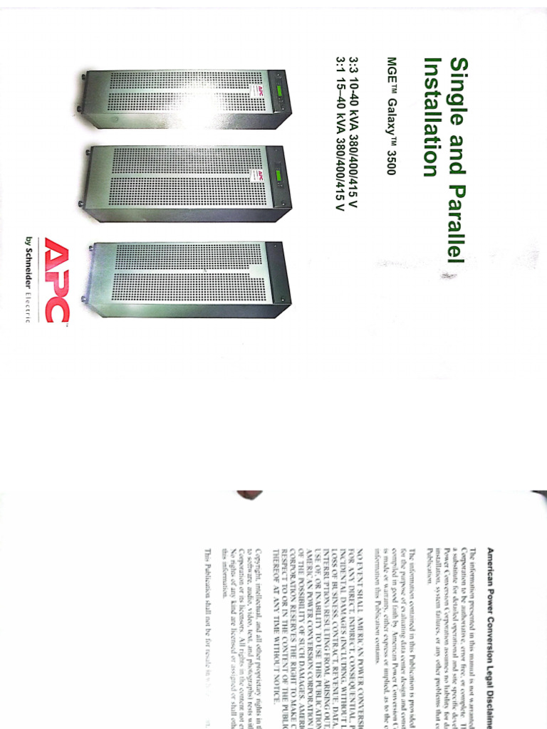 Apc Ups Installation Manual | PDF