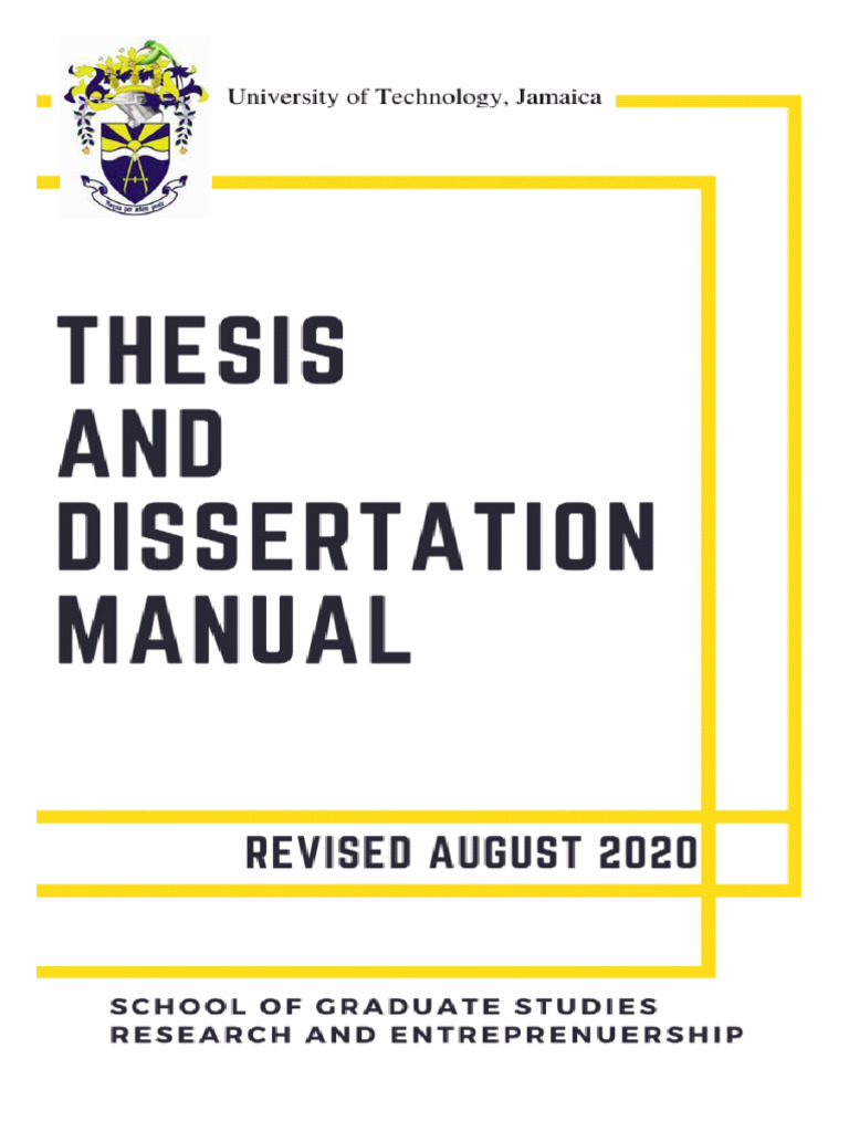Thesis and Dissertation Manual - 2020 Revised Version | PDF | Thesis ...