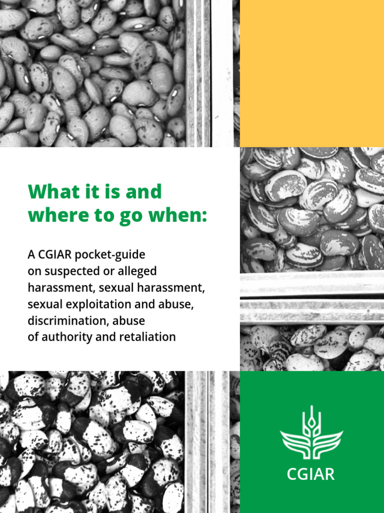 CGIAR Pocket e Guide EN 2023.09.01 | PDF | Harassment | Sexual Harassment