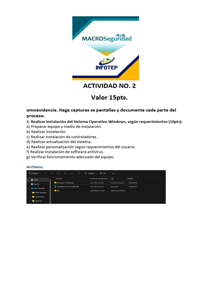 Actividad No. 2 | PDF | Microsoft Windows | Software