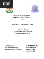Project Work - English Grade-10 (2025-26) | PDF