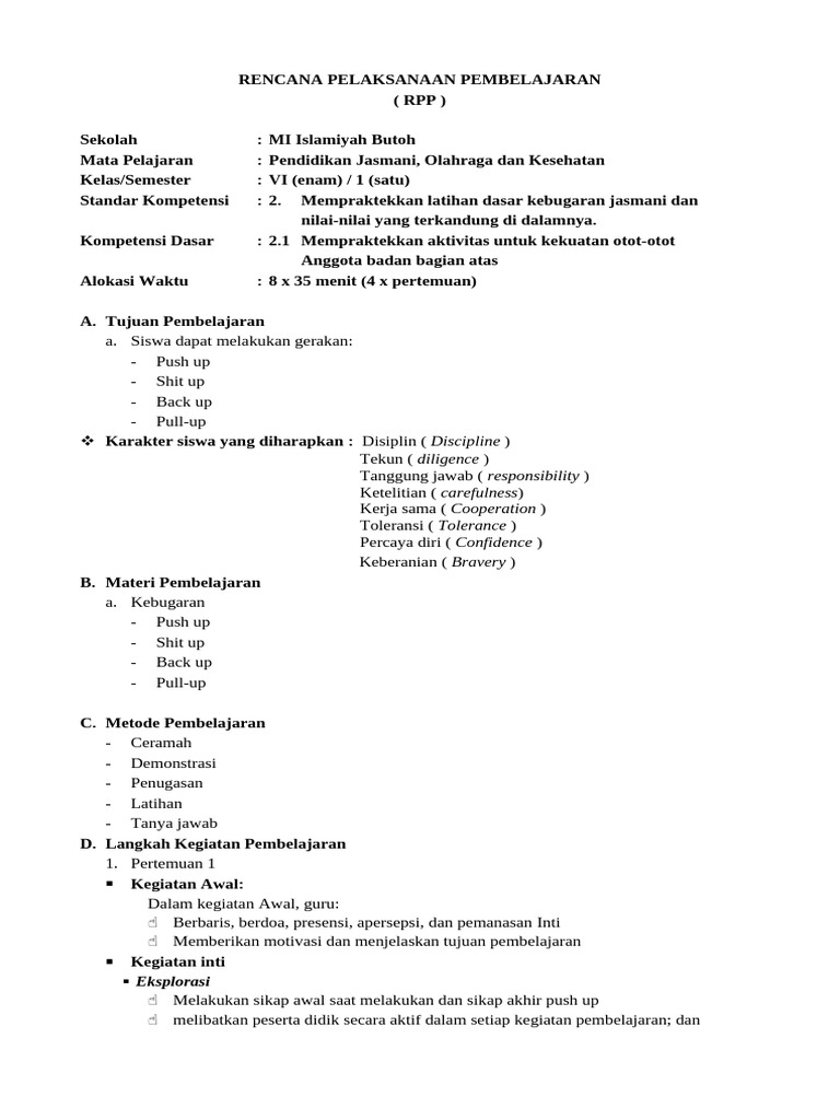 Prota, Promes, Silabus, RPP | PDF