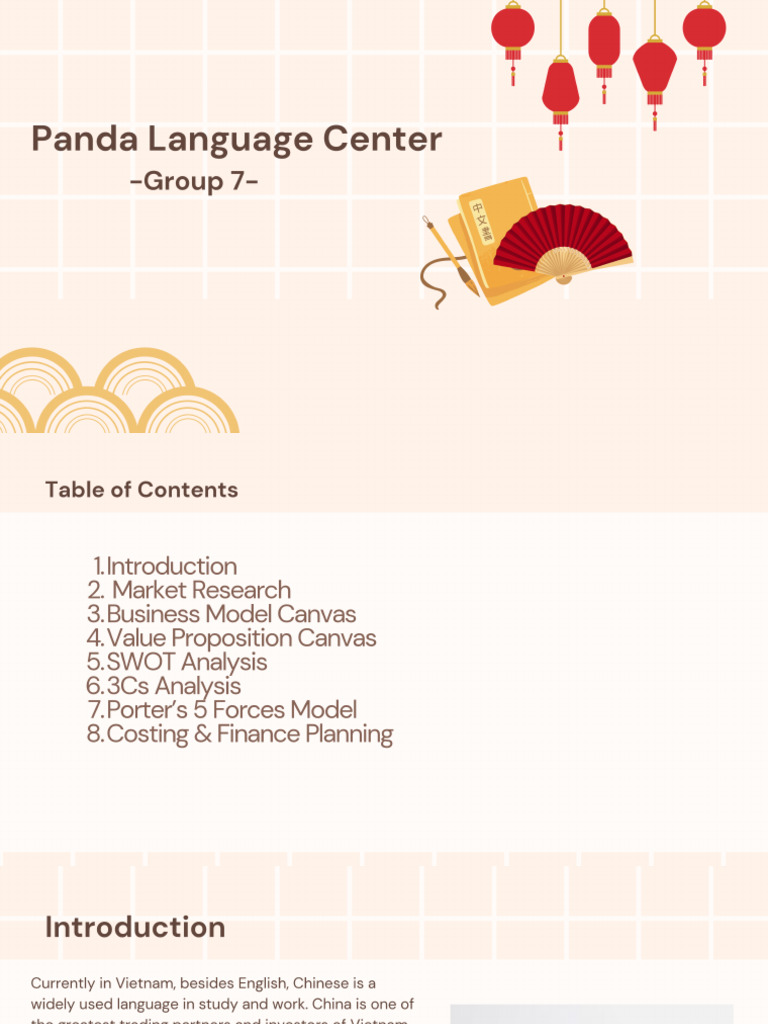 Panda Language Center - Group 7 | PDF