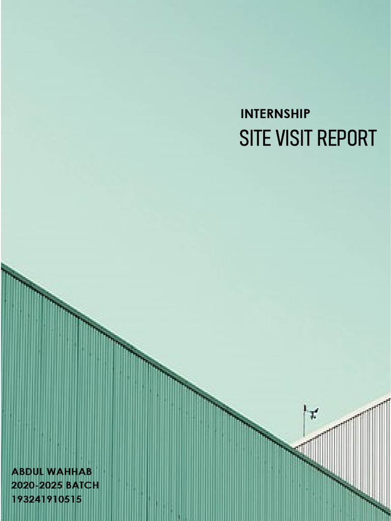 Internship Site Visit Report: Architecture | PDF | Home & Garden