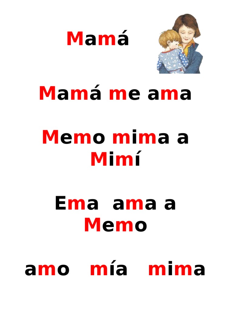 Mamá Memo mima Mimí Ema ama memo mía | PDF