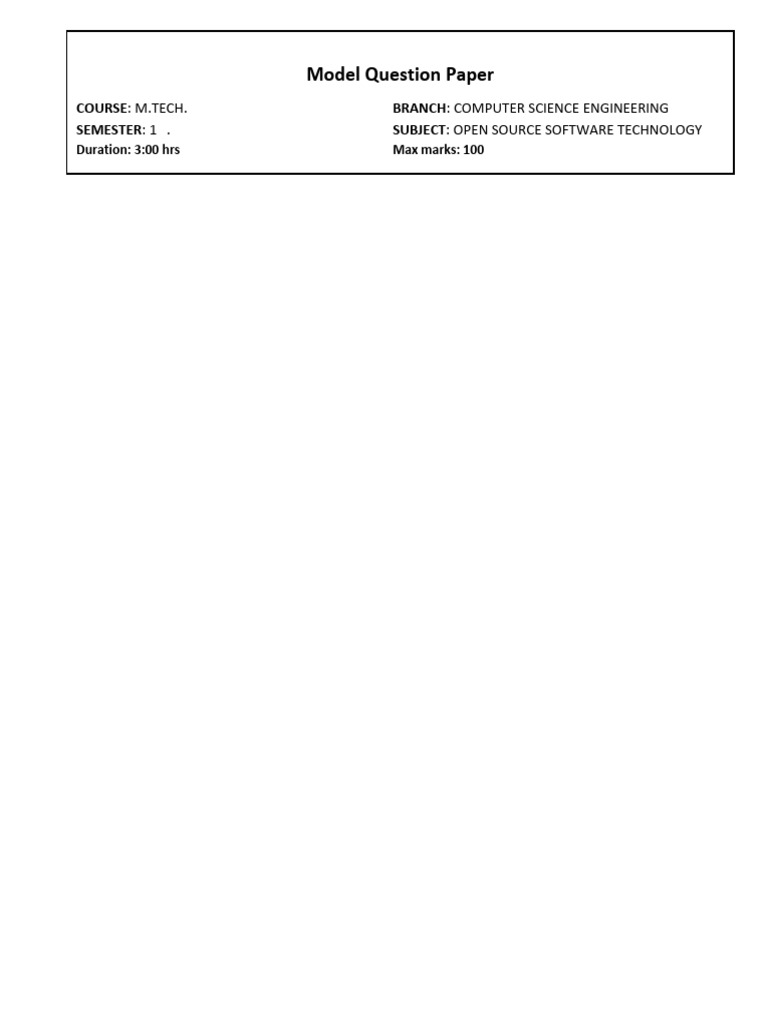 OSST Model question paper | PDF | Php | My Sql