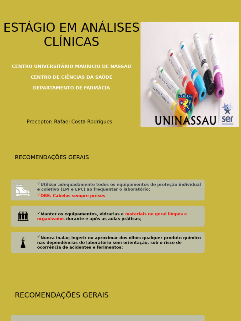 Aula 1 Hemo Pré-Analitico-Pós | PDF | Laboratórios | Plasma sanguíneo