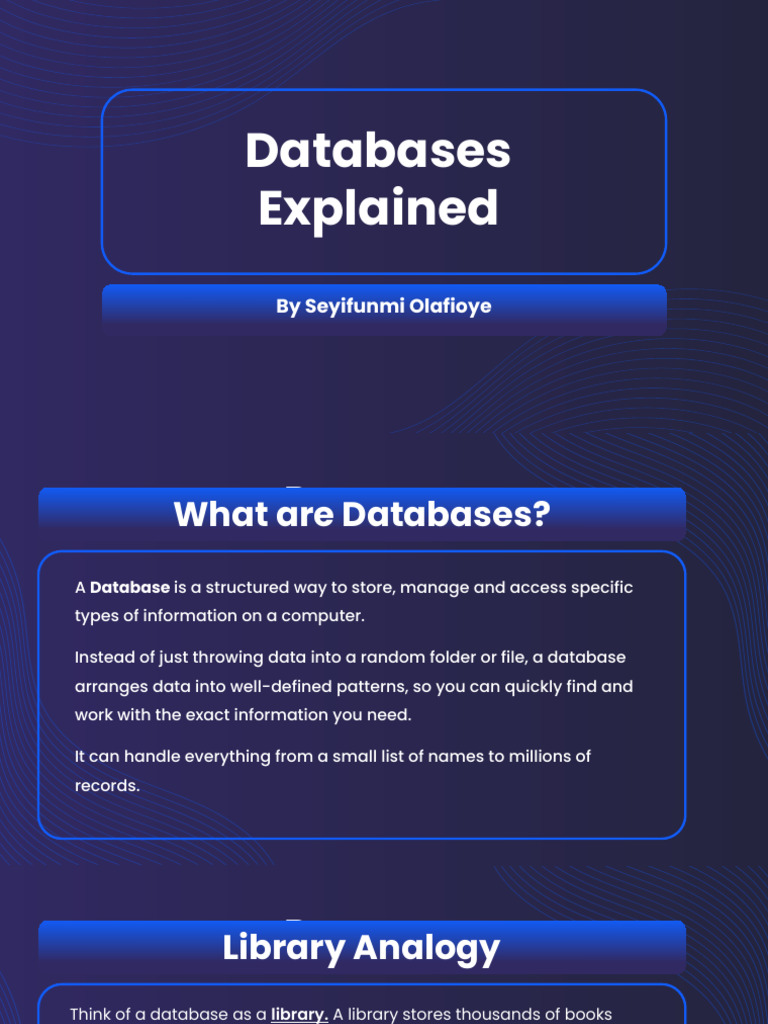 Databases Explained 1728724738 | PDF | Database Index | Databases