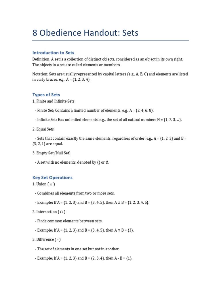 Understanding Set Theory Basics | PDF