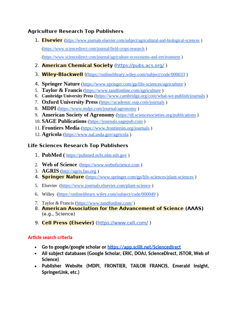 Article Search and Selection Technique | PDF | Open Access | Academic ...
